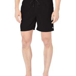 Quiksilver Men's Standard Everyday 17 Volley Swim Trunk Bathing Suit, Black, Large