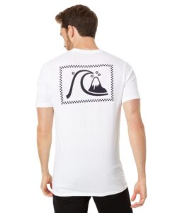 quiksilver mens regular fit graphic tees - the original (white, large)