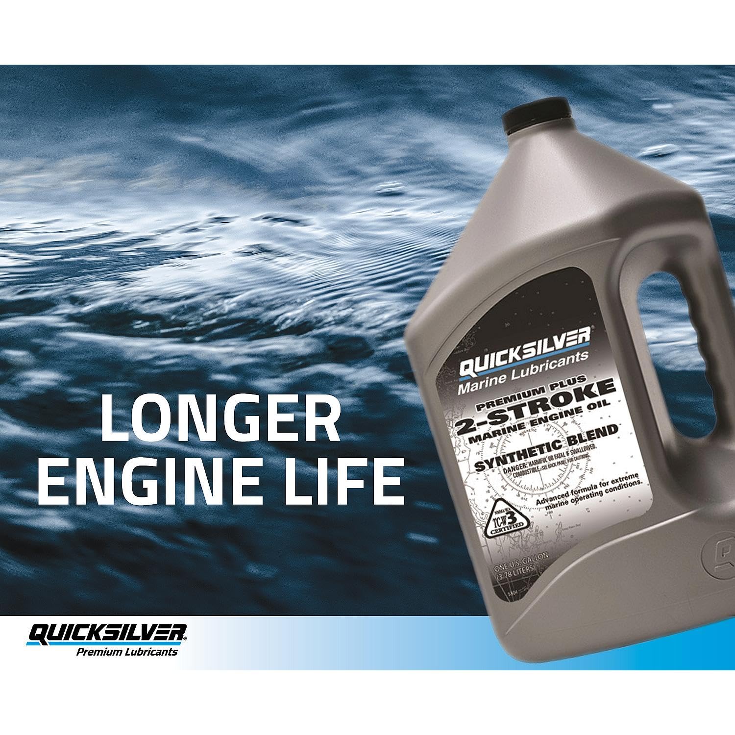 QuickSilver 27Q01 Premium Plus 2-Cycle Outboard Oil, 1 Gallon