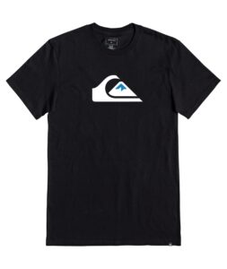 quiksilver mens comp logo mt0 tee shirt, black, medium us