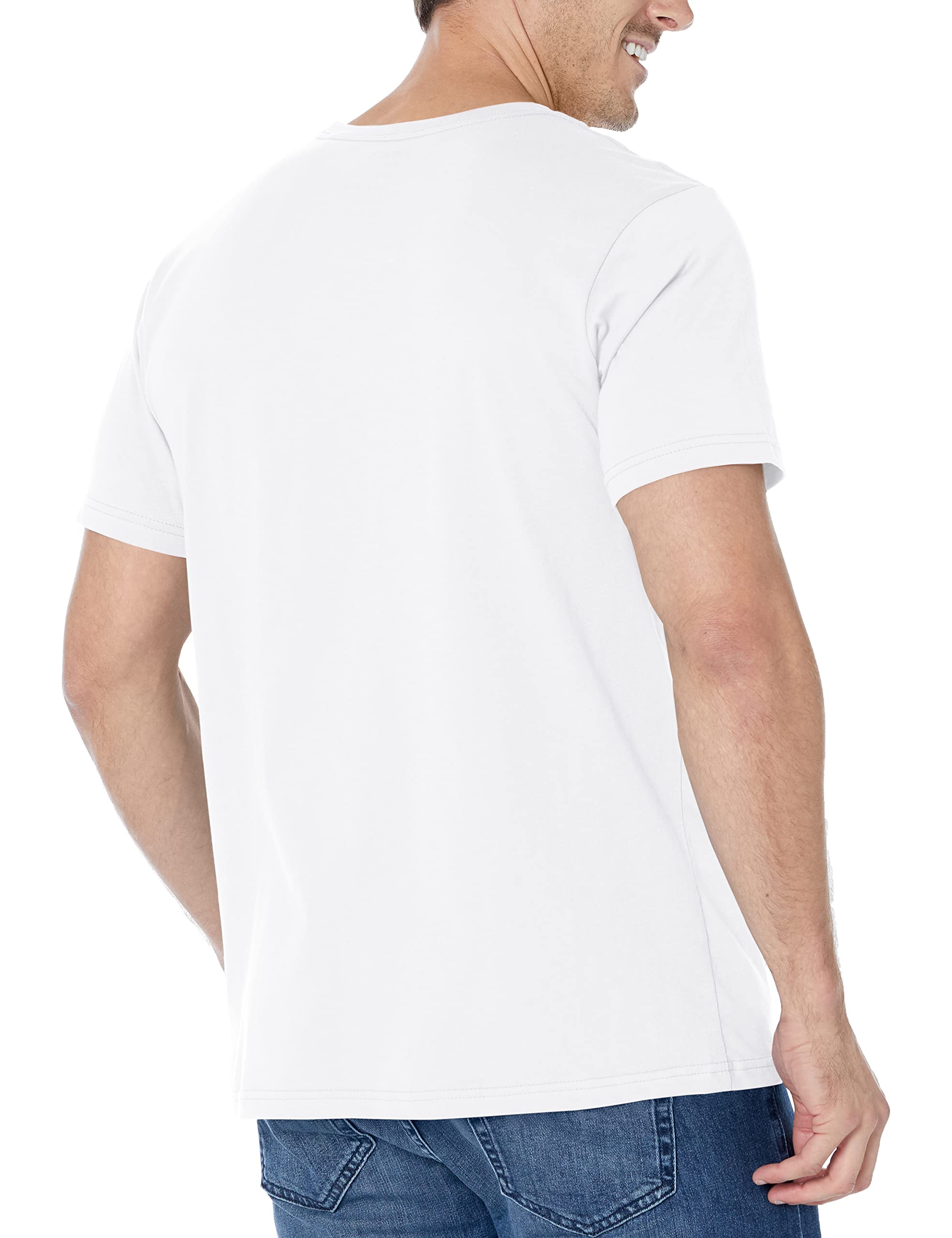 RVCA Men's Graphic Short Sleeve Crew Neck Tee Shirt, Balance Box/White, Large