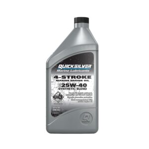 quicksilver by mercury marine 25w-40 synthetic marine engine oil, 1 qt.