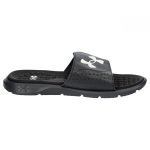 Under Armour Men's Ignite Pro Slide, (001) Black/Black/White, 12, US