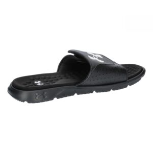 Under Armour Men's Ignite Pro Slide, (001) Black/Black/White, 12, US