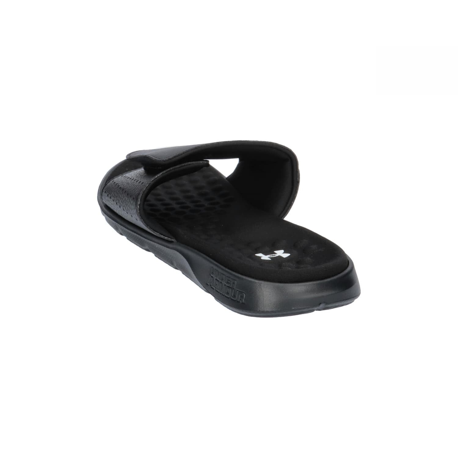 Under Armour Men's Ignite Pro Slide, (001) Black/Black/White, 12, US