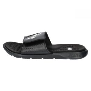 Under Armour Men's Ignite Pro Slide, (001) Black/Black/White, 12, US