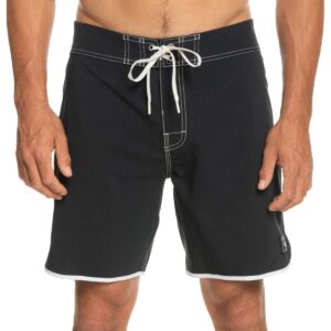 quiksilver mens original scallop 18 boardshort - black | 32