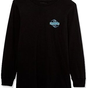 Quiksilver Boy's Rising Water Long Sleeve Tee Shirt, Black 233