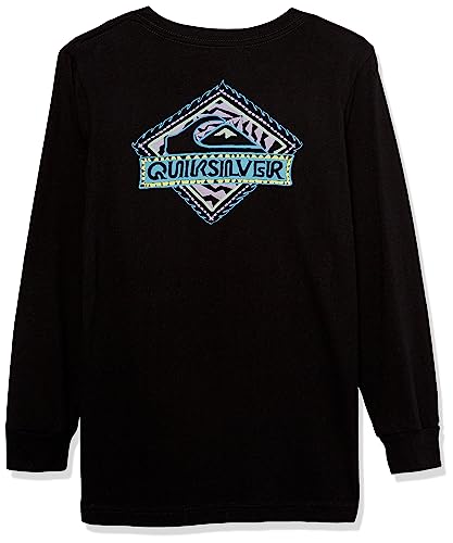 Quiksilver Boy's Rising Water Long Sleeve Tee Shirt, Black 233