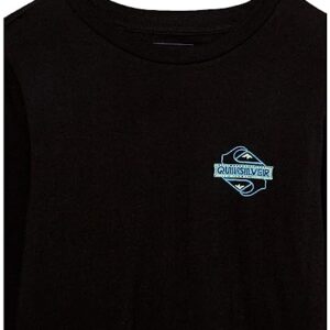 Quiksilver Boy's Rising Water Long Sleeve Tee Shirt, Black 233