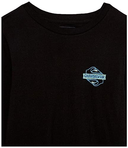 Quiksilver Boy's Rising Water Long Sleeve Tee Shirt, Black 233