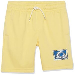 quiksilver easy day boy elastic waist fleece short, snapdragon, 7