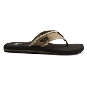 Quiksilver Men's Monkey Abyss 3 Point Sandal, Green/Black/Brown, 8 M US