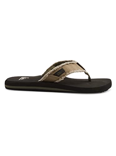 Quiksilver Men's Monkey Abyss 3 Point Sandal, Green/Black/Brown, 8 M US