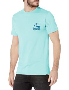 quiksilver men's escape route tee, angel blue, x-large