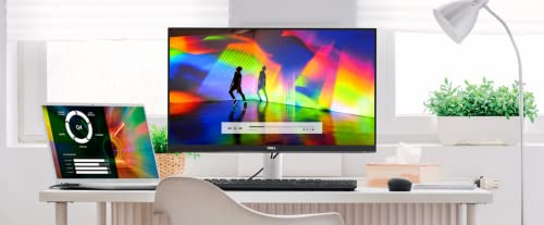 Dell S2421HN 24 Inch Full HD 1080p (1920 x 1080) 75Hz IPS Ultra-Thin Bezel Monitor 2 x HDMI Ports, Audio Line Out, Adaptive AMD FreeSync, Silver