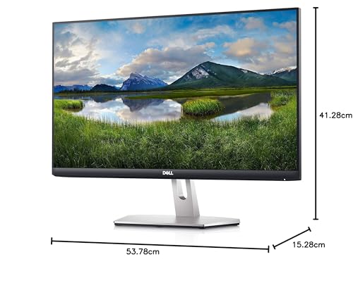 Dell S2421HN 24 Inch Full HD 1080p (1920 x 1080) 75Hz IPS Ultra-Thin Bezel Monitor 2 x HDMI Ports, Audio Line Out, Adaptive AMD FreeSync, Silver