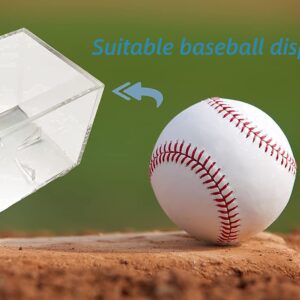 4 Pack Baseball Display Case, UV Protected Acrylic Boxes for Display,Clear Display Case Baseball Cube Memorabilia Showcase Autograph Ball Protector - for Official Size Ball