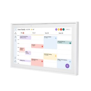 skylight calendar: 15 inch digital calendar & chore chart, smart touchscreen interactive display for family schedules - wall mount included