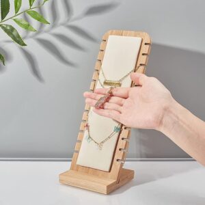 LOARNIEA Necklace Display Stands for Selling Necklace Holder Necklace Display Storage Jewelry Display Storage Set 3PCS (Beige)