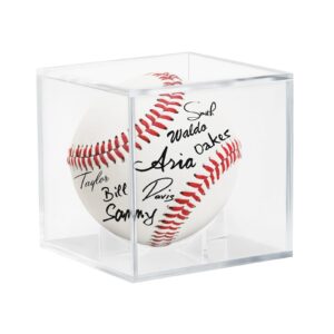 baseball display case, uv protected acrylic baseball holder, display case for autographed baseball, tennis ball, golf ball, memorabilia display cases (baseball case 1 pack)