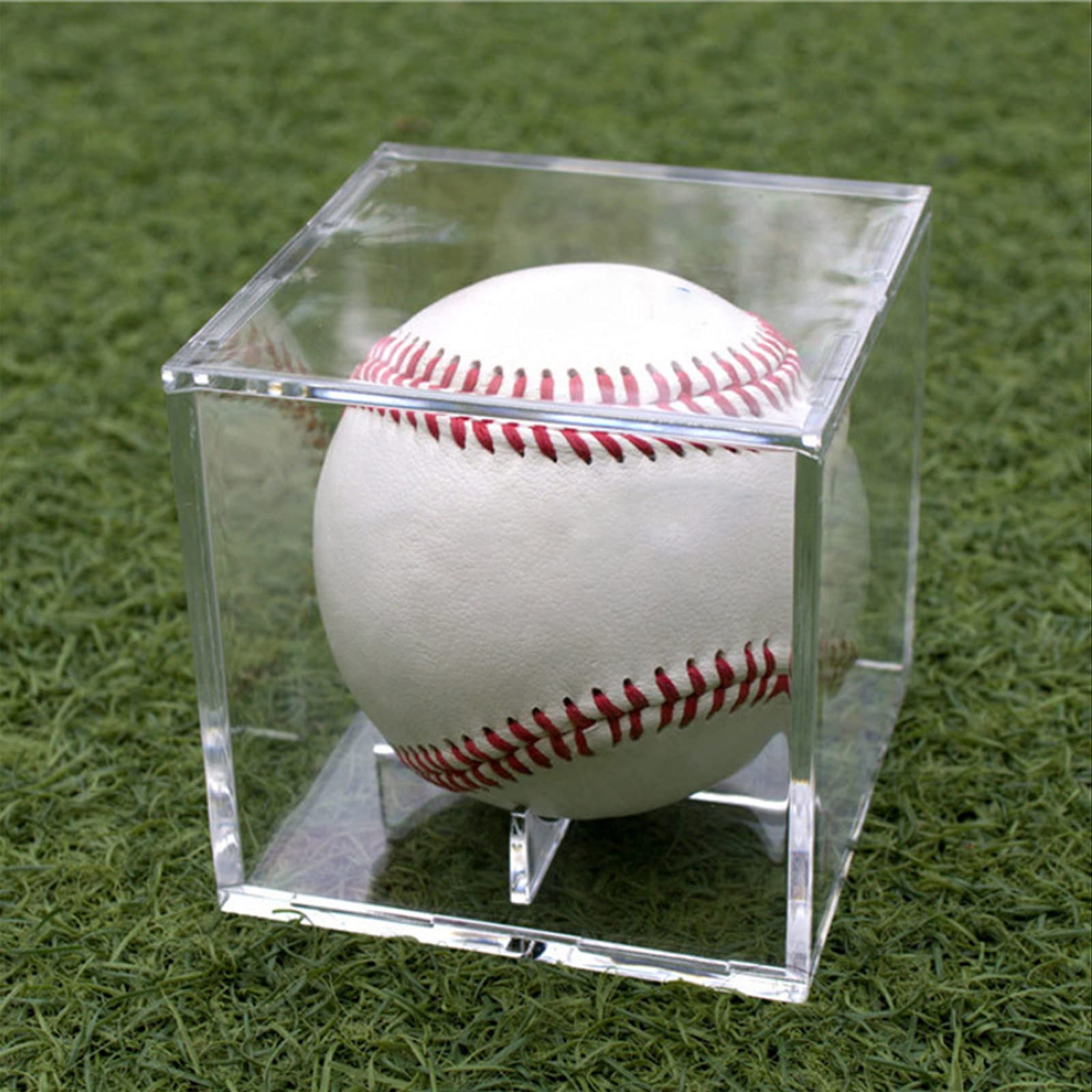 Baseball Display Case, UV Protected Acrylic Baseball Holder, Display Case for Autographed Baseball, Tennis Ball, Golf Ball, Memorabilia Display Cases (Baseball Case 1 Pack)