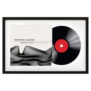 mcs record album frame, black, 16.5 x 25 in