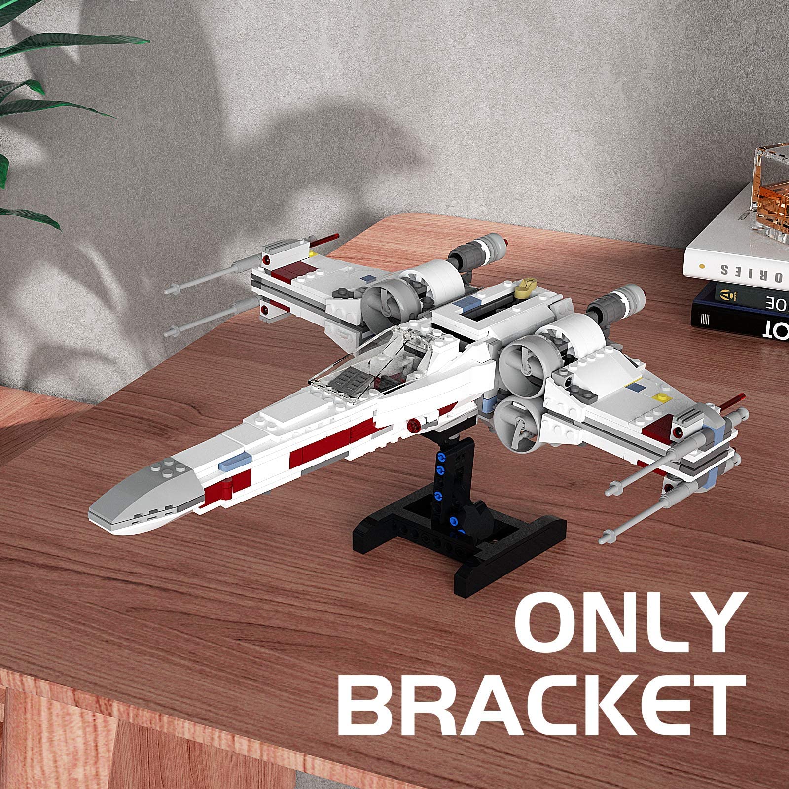 building boat Stand for Lego X-Wing Starfighter 75301 75273 75297 75218 75235 Building Kits,Awesome Display for Lego Y-Wing 75249 75172 Starfighter Building Toys(52 PCS)