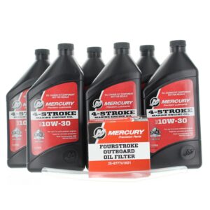 oem mercury marine 150hp fourstroke outboard 10w-30 oil change kit 8m0107512