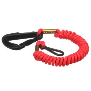 quicksilver 8m0092850 emergency stop switch marine safety lanyard, bright red finish, 54"