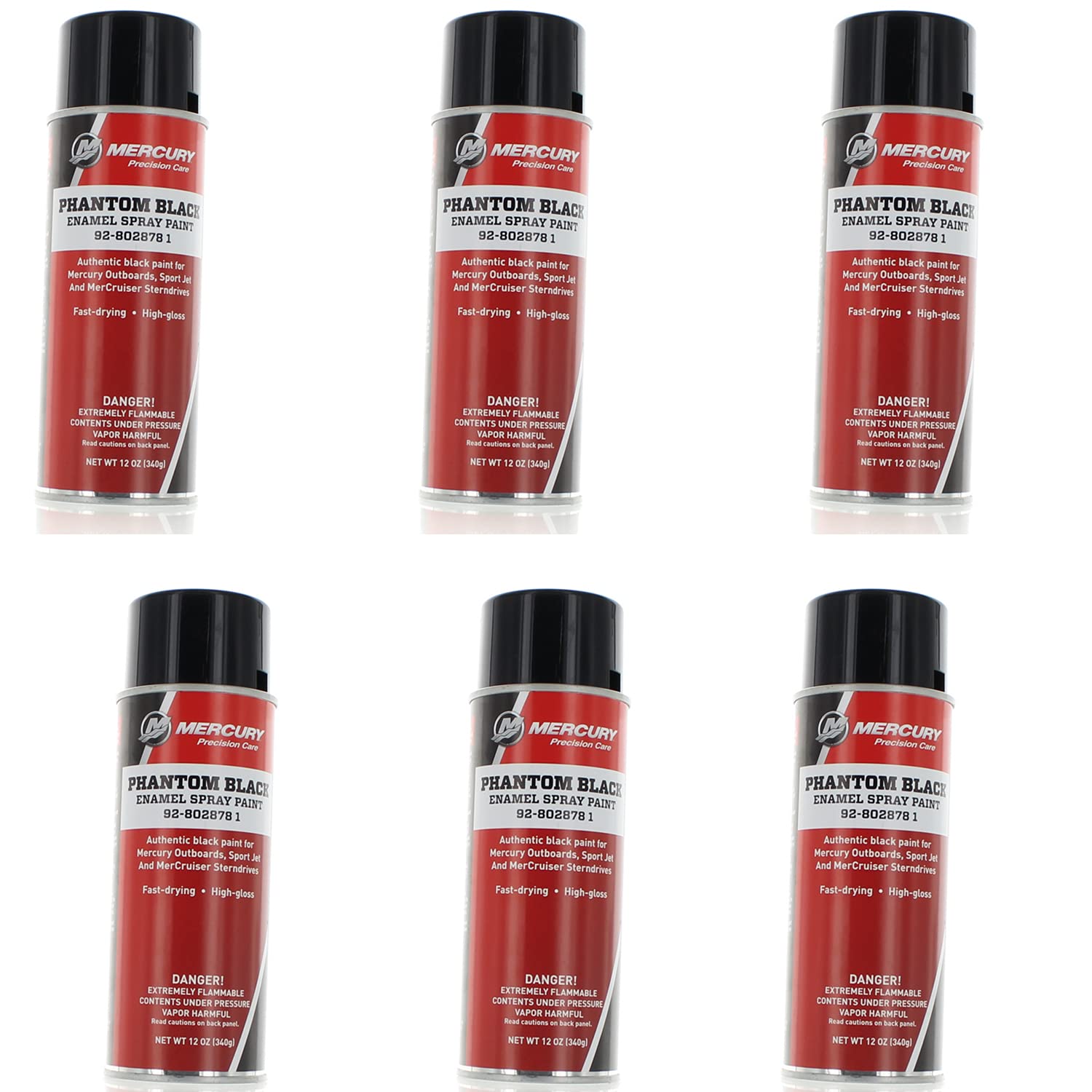 Mercury Marine Mercury Mercruiser OEM Phantom Black Spray Paint 12oz. Aerosol Can 92-8028781