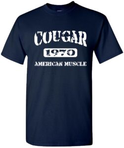 1970 mercury cougar american muscle design tshirt large navy