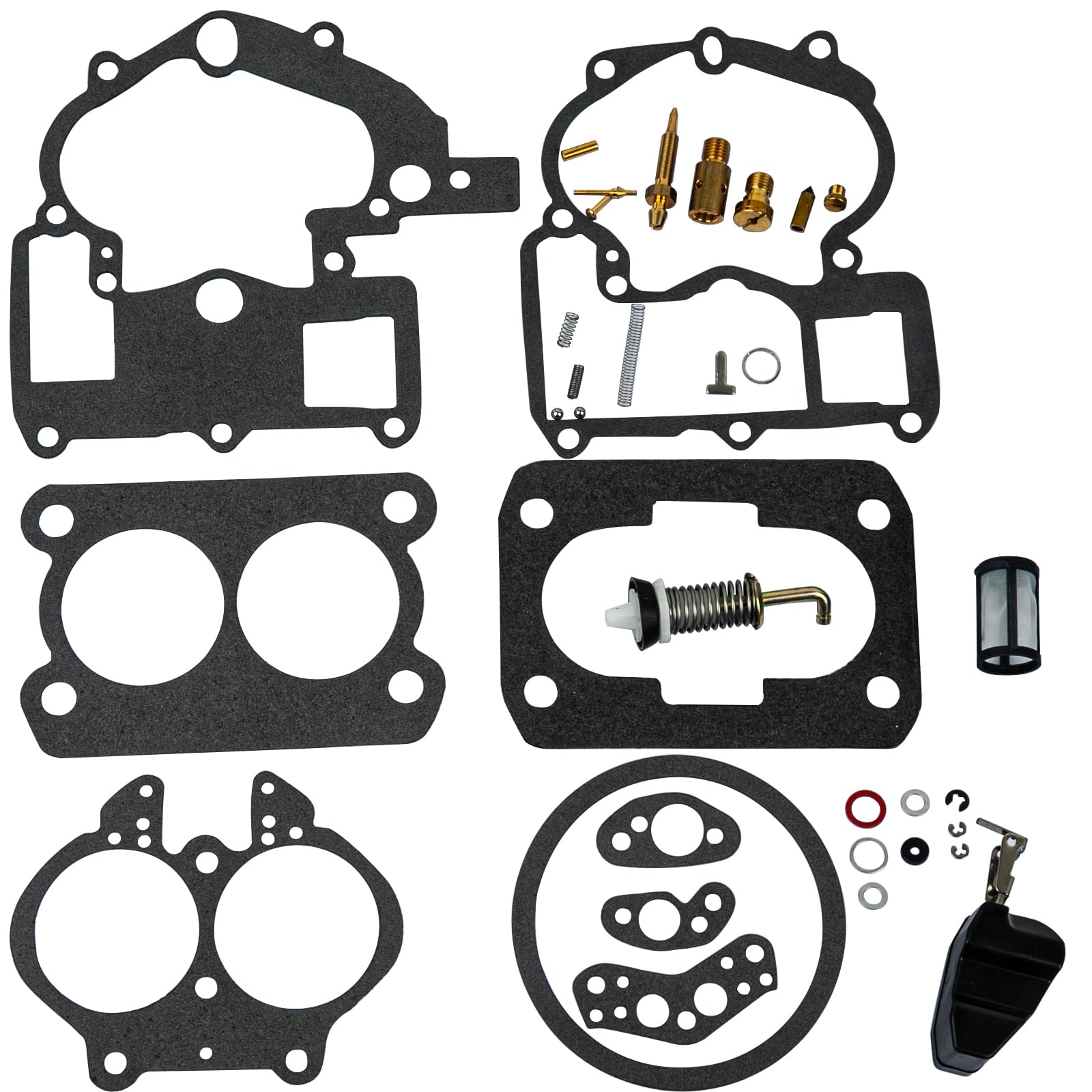 Marine Carburetor Repair Rebuild Kit For Mercruiser Mercury Marine 3.0L 4.3L 5.0L 5.7L 3302-804844002# 1389-9562A1 1389-9563A1 1389-9564A1 1389-9670A2 1389-806077A2 1389-806078A2 with FLOAT