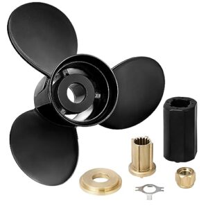 young marine oem grade aluminum outboard propeller for mercury engines 135-300hp&mercruiser alpha one propeller,hub kits included, 15 spline tooth,rh (14 1/2 x 19 pitch)