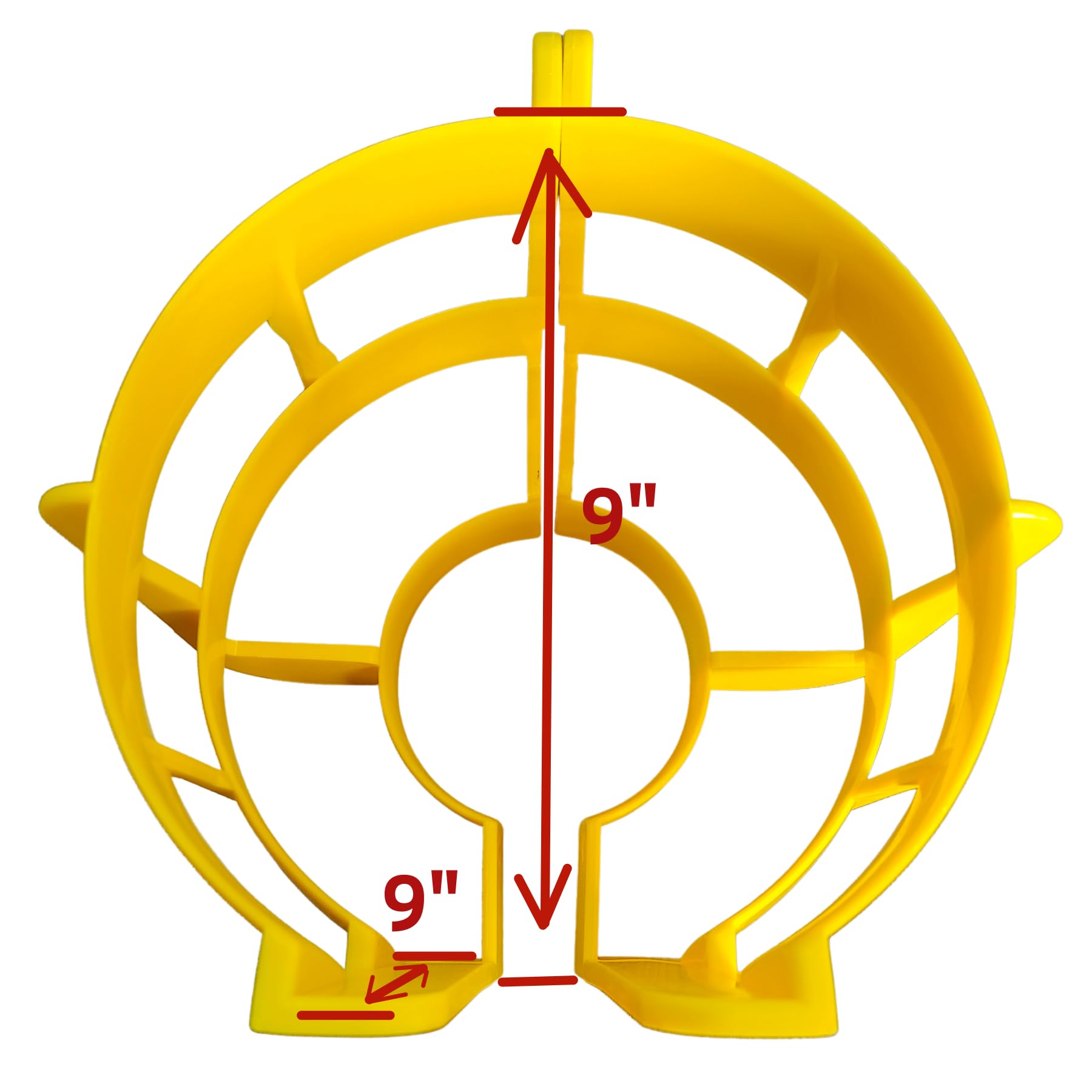 NorthBoat 9" Propeller Safety Guard for 9.9-20 HP Outboard Motors Polypropylene Marine Thruster Protective Cover, Yellow Cage