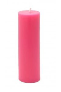 zest candle cpz-117-24 2 x 6 in. hot pink pillar candle -24pcs-case - bulk