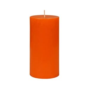 zest candle pillar candle, 3 by 6-inch, orange