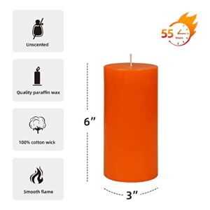 Zest Candle Pillar Candle, 3 by 6-Inch, Orange