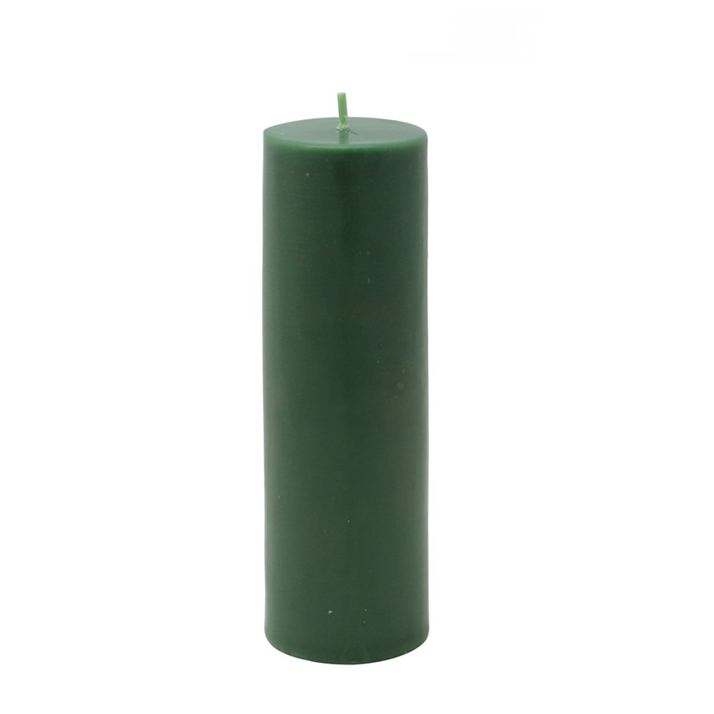 Zest Candle CPZ-119_24 24-Piece Pillar Candle, 2" x 6", Hunter Green (Pack of 12)