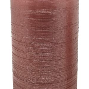 Hyoola Brushed Metallic Pillar Candles - 6 Pack - Rose Pink Pillar Candles - European Made Decorative Pillar Candles - 2.75 Inch x 5 Inch