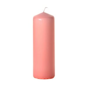 kys pack of 2, pressed 3" x 9" pillar candles unscented pink for weddings, home & event decoration, relaxation, made in us