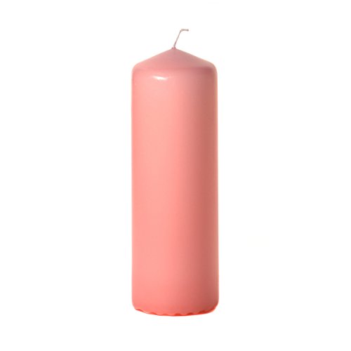 KYS Pack of 2, Pressed 3" x 9" Pillar Candles Unscented Pink for Weddings, Home & Event Decoration, Relaxation, Made in US