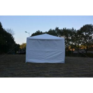 OxiQmart 10'x10' 4 Walls Canopy Party Wedding Tent White Gazebo-Upgrade Section