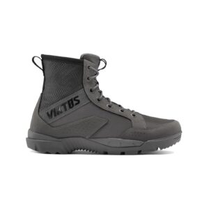 viktos johnny combat waterproof tactical boots | breathable mid-height outdoor combat boots with rubber heel & toe overlays, grayman, size: 10