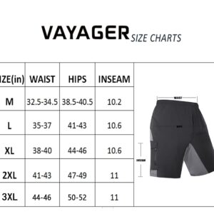 VAYAGER Men's Hiking Cargo Shorts Lightweight Multi Pocket Casual Outdoor Travel Shorts for Fishing Camping (Army Green-3XL)