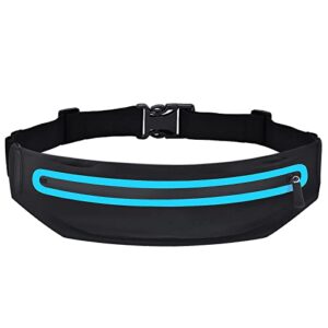 running belt fanny pack, running waist pack for women & men usa patented hands-free reflective runner pouch belt fitness workout bag no-bounce adjustable sport travel fanny pack cell phone holder