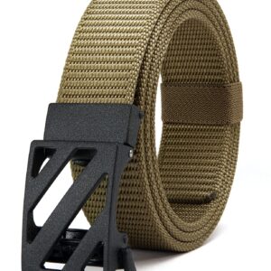 YOETEY Ratchet Tactical Gun Belt for Men - 1.5" Stiff Nylon Web Work Belts Heavy Duty for Concealed Carry Holster