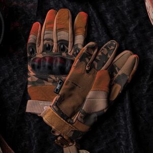 Glove Station The Impulse - Tactical Shooting Gloves for Men with Touchscreen Compatibility, Lightweight Design and Outstanding Grip for Outdoor, Sports, Motorcycle and Work - Tan, Small Size