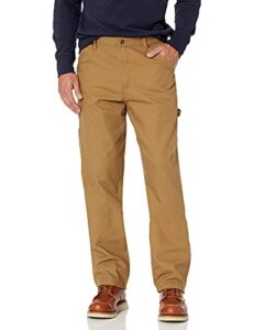 wrangler authentics men's fleece lined carpenter pant,autumn khaki,36w x 34l