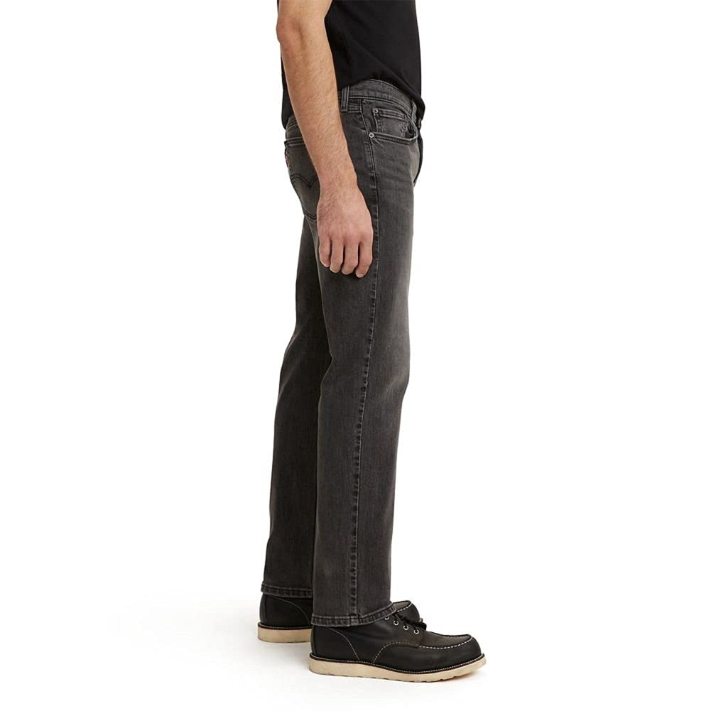 Levi's Men's 514 Straight Fit Cut Jeans (Also Available in Big & Tall), Midnight Worn-Black (Advanced Stretch), 31W x 32L